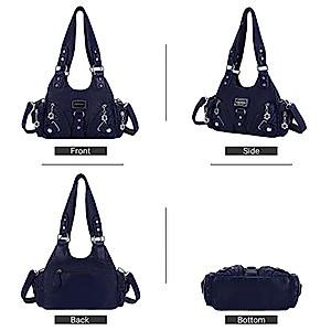 Angel Kiss Small Hobo Bags for Women Multi Pockets Purses Long Strap Handbags Adjustable Shoulder Bags for Everdayuse