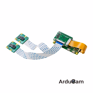 Arducam Multi Camera Adapter for RaspberryPi Camera Module 3, Doubleplexer Stereo Module V2 for Raspberry Pi Zero, Pi 3/3 b+, 4b, 5
