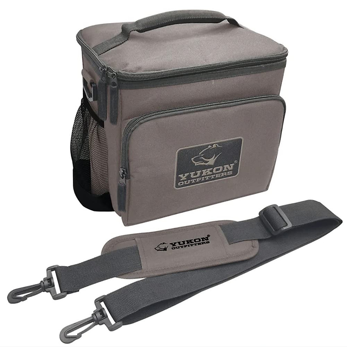 Yukon Outfitters Camping Travelling EDC Everyday Carry Drink Food 8 Cans Lunch Cooler, Gray/Black