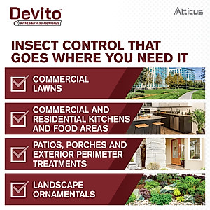 Devito Insecticide by Atticus - Compare to Demand CS - Lambda-cyhalothrin 9.7% Indoor and Outdoor Insect Control with EnduraCap Technology (8 oz)