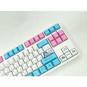 wwkeycaps Gaming Keyboard PBT Dye Upgrade 108 Keycap Set OEM Profile Keycaps Keyset with Puller Japanese Text Mechanical Keyboard (BiliBili)