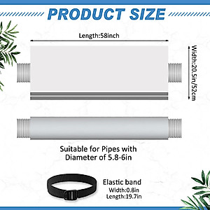 Outus 2 Pcs Air Conditioner Hose Cover Wrap - Ac Hose Duct Vent Cover Sleeve Insulated Cover for Portable Ac for 5 & 5.9 Diameter Exhaust Hoses Tube (Gray)