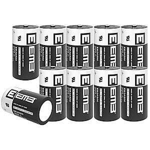 EEMB 10Pack ER26500 C Size 3.6V Lithium Battery High Capacity Li-SOCL₂ Non-Rechargeable Battery LS26500 SB-C01 TL-2200 for Automobile tire Pressure Monitor,Smart Card,Electricity Meter,Wireless Tools
