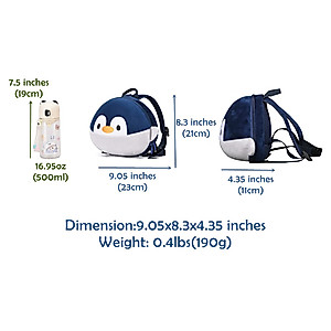 Toddler Backpack Leash for Baby,Child Backpack Harness,Cute Animal Backpack for Kid,Small Backpack Preschooler Leash(Penguin)