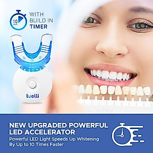 LUELLI Teeth Whitening Kit with LED Light, 35% Carbamide Peroxide, Teeth Whitening Gel, Helps to Remove Stains from Coffee, Smoking, Wines, Soda, Food, Home Dental Products for Sensitive Teeth