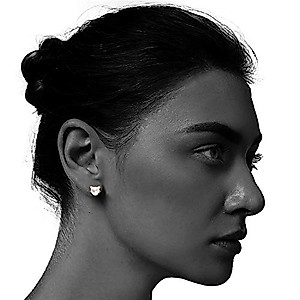 Gold Plated Freshwater Pearl Stud Earrings Cute Cat Earrings for Women Gift