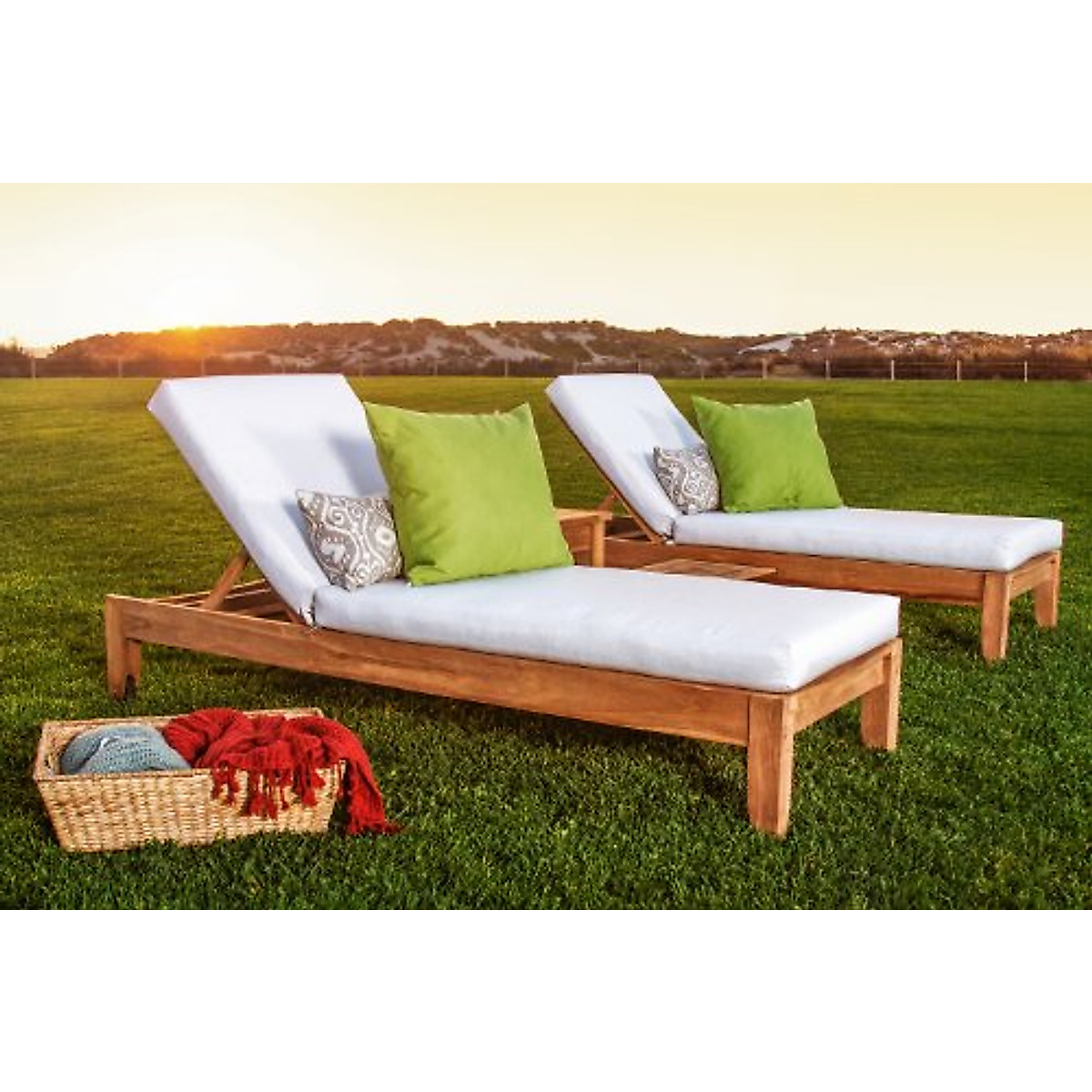 New Grade A Teak Multi Position Sun Chaise Lounger Steamer - Furniture only - Atnas Collection #WHCHAT