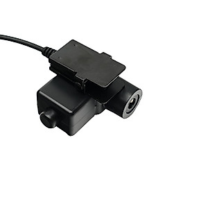 BVMAG Civilian Z-Tactical U94 PTT Adapter Cable Plug Push to Talk for Baofeng UV-5R UV-82 BF-F8HP BF 888S Kenwood TK-308 TK-320 TK-2312 TK-3212 Walkie Talkie Two Way Radio