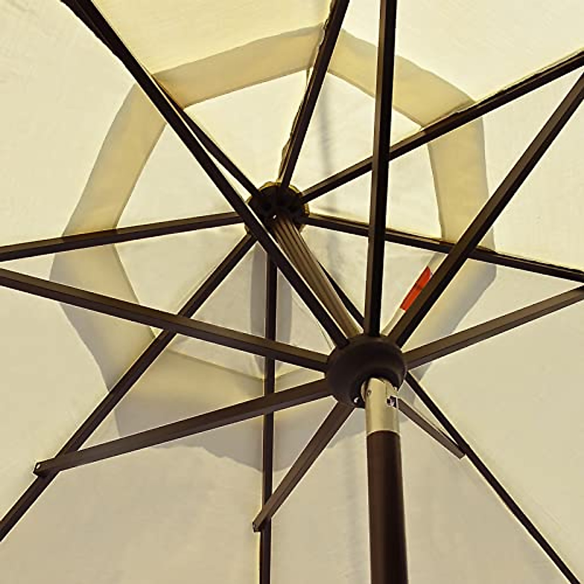 EliteShade USA 10-Year-Non-Fading Sunumbrella 9Ft Market Umbrella Patio Umbrella Outdoor Table Umbrella with Ventilation, Natural