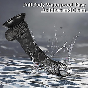 Black Silicone Strong Suction Cup for Hands-Free Realistic Classic Wand of 8 inches Size Silicone Material, The Design Conforms to The Human Body Shape and Curve