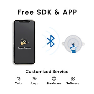 Feasycom Dialog DA14531 chip 10 Years Battery Life Waterproof BLE 5.1 Could be Fixed Beacon Eddystone iBeacon Tag Support Android & iOS Devices