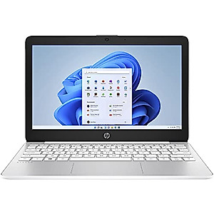 HP 2022 Stream 11.6 inch Laptop, Intel Celeron N4020 Dual-Core Processor, 4GB DDR4 Memory,128GB Storage(64GB eMMC+64GB Card),WiFi,Webcam,Bluetooth,1-Year Microsoft 365, Snow White | NoCo Bundle