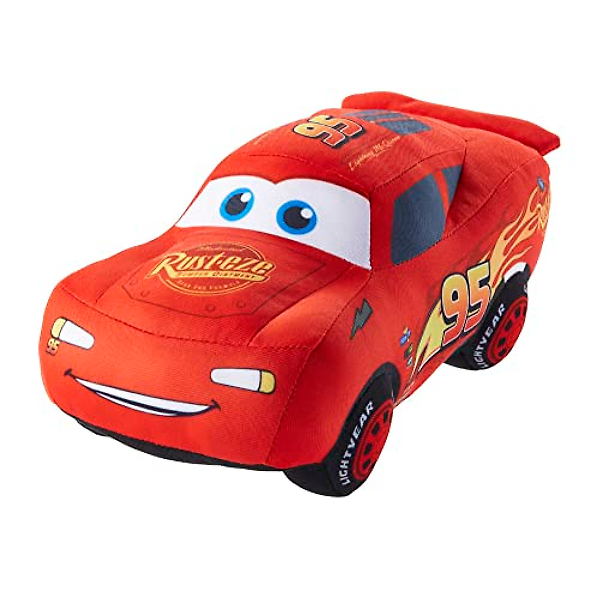 Disney and Pixar Cars 10-inch Lightning McQueen Talking Plush Toy Car with 10 Sounds