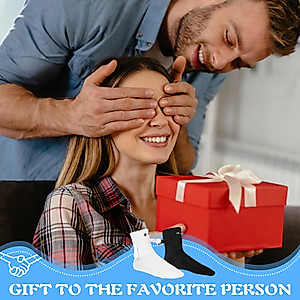 ahishfoneya Hand in Hand Socks Friendship Socks, 2 Pairs Magnetic Socks Hand Hold Friend Socks Funny 3D Doll Couple Socks (Cotton, A)