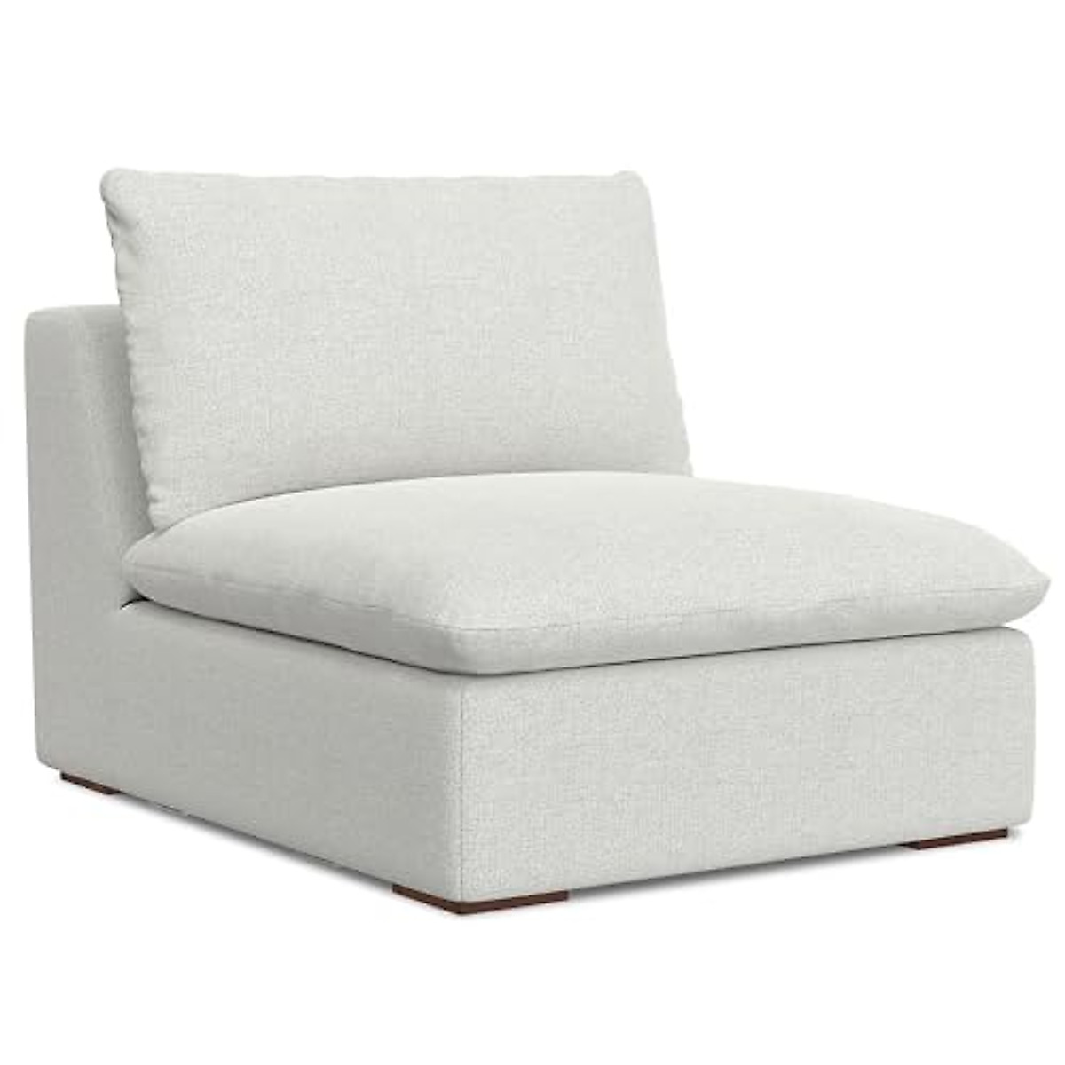 SIMPLIHOME Jasmine 3-Seater Modular Sofa in Velvety Chenille Polyester-Blend Performance Fabric, Cloud Grey, 125-inches Wide, Handcrafted Contemporary-Style Couch for Living Room