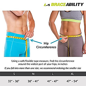 BraceAbility Inguinal Hernia Belt - Supportive Groin Pain Truss With Removable Left and Right Compression Pads For Pre or Post-Surgical Scrotal, Femoral, Single and Double Hernias in Men and Women (M)