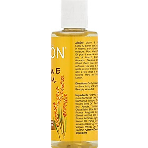 JASON Vitamin E 5,000 IU Moisturizing Body Oil, For Hair, Face, and Body, 4 Fluid Ounces