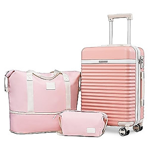 Joyway Luggage 20 Inch Carry On Luggage Sets, Expandable Suitcase Set with Spinner Wheel and TSA Lcok, Hard Shell 3 Piece Luggage Sets for Travel