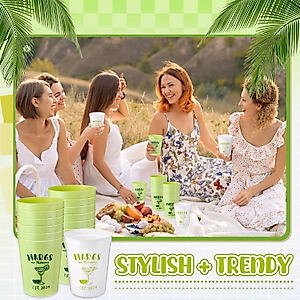 Skyley 12 Pcs Margs and Matrimony Bachelorette Party Plastic Cup 16oz Margarita Bridesmaid Cup Cocktail Wine Themed Reusable Bachlorette Cup Bridal Shower Wedding Cinco De Mayo Decoration Supplies