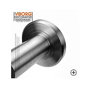 VIBORG Deluxe Solid Sus304 Stainless Steel Extra-Thick Casting Heavy Duty Adjustable Powerful Floor or Wall Mount Mounted Magnetic Doorstops Door Stopper Door Stop (1)