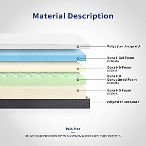 Olee Sleep 10 in Eos Memory Foam Mattress Twin 10FM05T