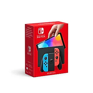 Nintendo Switch (OLED Model) - Neon Blue/Neon Red (Renewed)