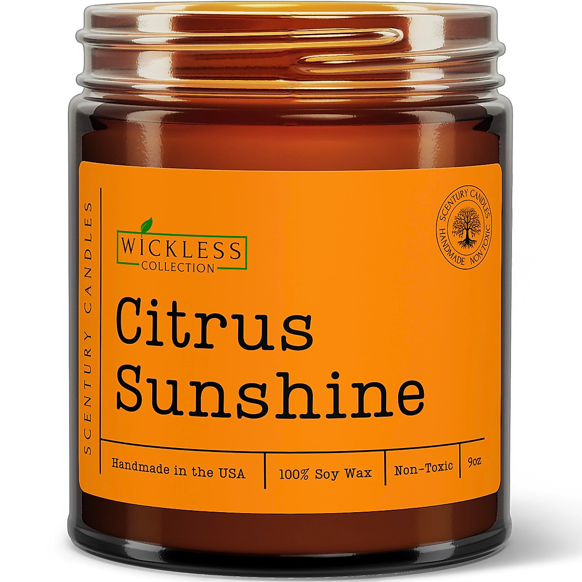 Wickless Candles For Candle Warmer Lamp, Many Scents To Choose, 100% Non-Toxic Soy Wax, Scented Candle Melts For Warming Plate, Handmade In The USA (Citrus Sunshine)