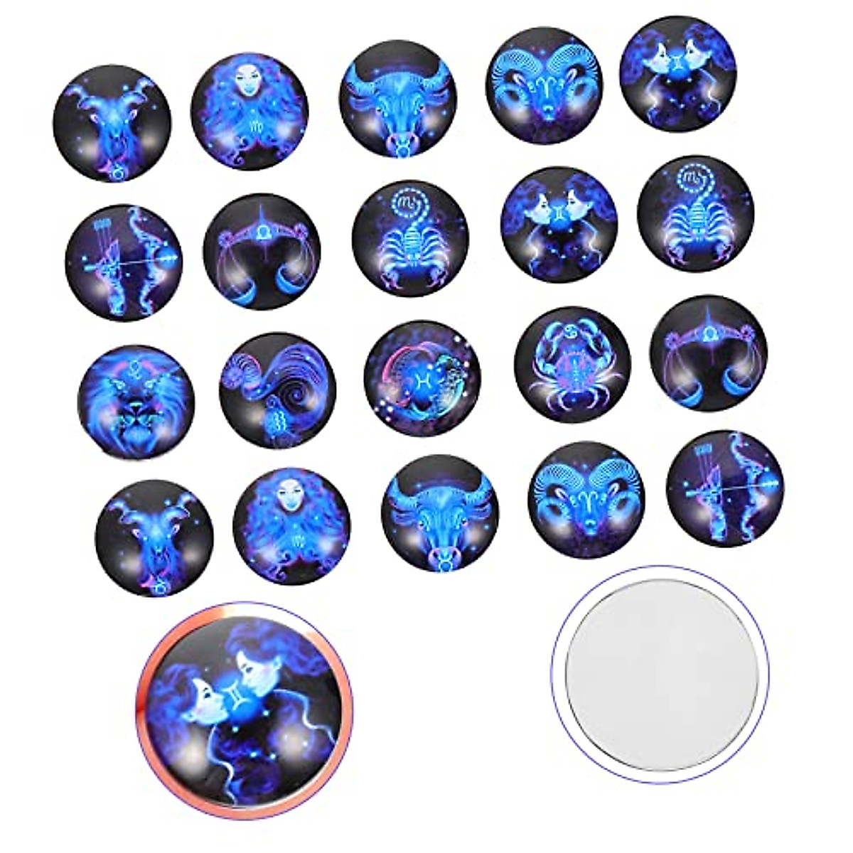 Didiseaon 500 Pcs Time Gem Patch Halloween Keychain Bracelet Stuff Necklace Beads Constellation Beads Gemstone Patches for DIY Bracelet Kits Gemstone Jewelry Patches Glass Gemstone Patches