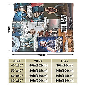 Air Conditioning Blanket Singer Blanket Ultra-Soft Blanket Portable Throw Blanket for Living Room Couch Sofa Car 50"X40"