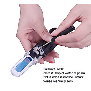 Brix Refractometer with ATC Digital Handheld Refractometer for Homebrew Wort Beer Wine Fruit Sugar, Dual Scale-Specific Gravity 1.000-1.130 and Brix 0-32% (Black)