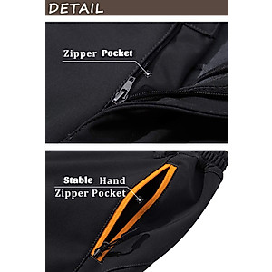 TACVASEN Mens Snow Pants Snowboard Pants Winter Pants Waterproof Pants Ski Pants Outdoor Pants Fleece Pants Skiing Pants