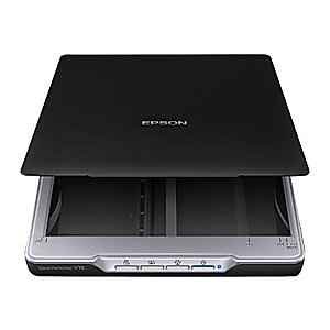 Epson Perfection V19 Color Photo & Document Scanner with scan-to-cloud & 4800 dpi optical resolution , Black
