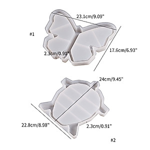 Large Butterfly Tray Resin Mold,Silicone Butterflies Epoxy Resin Casting Mold DIY Coaster Dish Resin Mold Mat for Jewelry Making