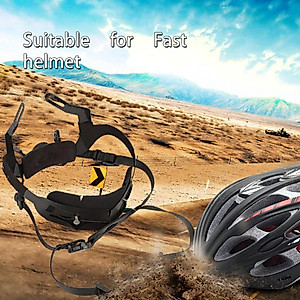 Helmet Chin Strap,Outdoor Adjustable 4 Points Chin Strap Compatible with Fast Helmet Accessory (Black)