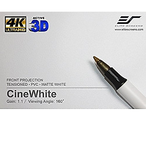 Elite Screens CineTension 2, 96-inch Diagonal 2.35:1, 4K/8K Tab-Tensioned Electric Drop Down Projection Projector Screen, TE96C-E24