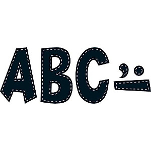 Teacher Created Resources Black Stitch 7-Inch Fun Font Letters