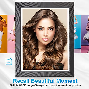 17-inch Smart Digital Picture Frame - FULLJA WiFi Digital Photo Frame with Touch Screen, Wall Mountable, 32GB, Motion Sensor, Unlimited Cloud Storage, Best Gifts for Loved Ones