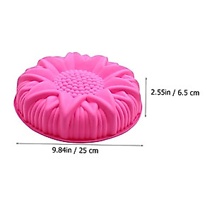Abaodam 4 pcs sunflower mold round cake pan candy molds chocolate cheesecake round griddle sunflower fondant bread accessories DIY Baking Tool Silicone DIY Mold Cake Baking Mold household