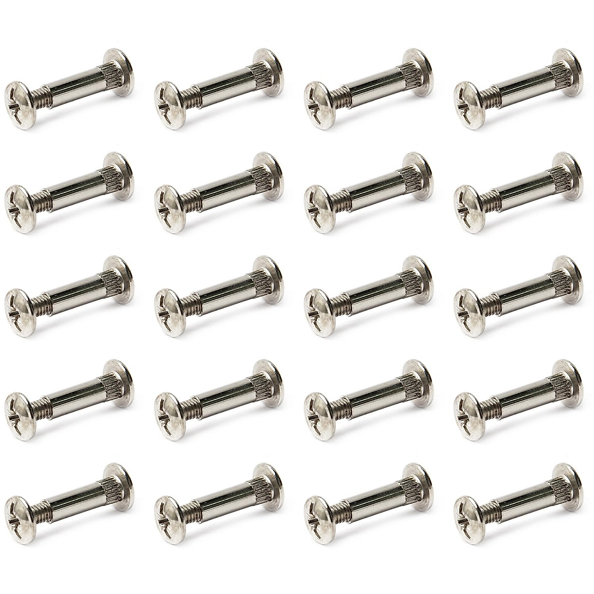 Juvielich 20 Sets Screw Post Fit for 3/16"(5mm) Hole Dia,Binding Screws Female M5x16mm Belt Buckle Binding Bolts Nut Leather Fastener for Scrapbook Photo Albums Binding DIY Enthusiasts