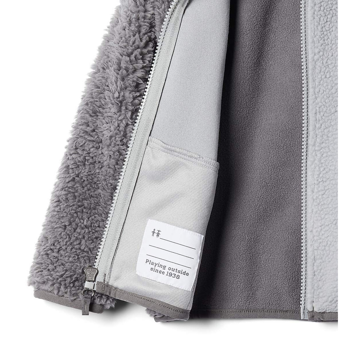 Columbia Toddler Boys Foxy Baby Sherpa Full Zip, City Grey/Columbia Grey, 3T