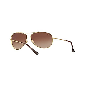 Ray-Ban RB3293 Metal Pilot Sunglasses, Gold/Dark Brown Gradient, 63 mm