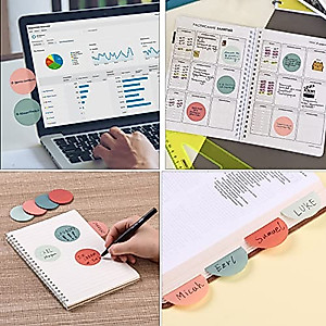 Mr. Pen- Transparent Sticky Notes, 200 Pcs, Pastel Colors, Round Translucent, See Through Bible Sticky Notes