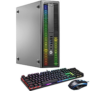 HP RGB Lights PC Desktop Computer Intel Core i7-6700 3.40Ghz Proccesor 32GB DDR4 Ram 1TB SSD, NVIDIA GeForce GT 1030 Graphics, Windows 10 Pro (Renewed)