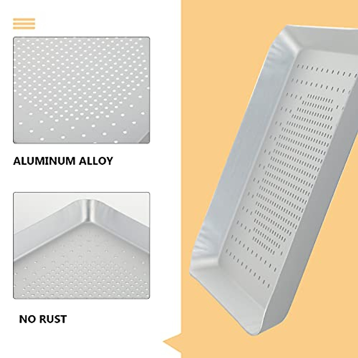 Temkin 3pcs Tray Cake Baking Plate Xxcm Utensil Ie Bread Pe Sticks Practical Making Stick Rim Cm Silver Nonstick Pancake Mesh Screen Non- Oven Steel Brownie Loaf with Supplies Xcm Plate (Size : 20X20