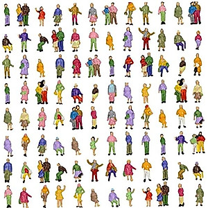 New 100pcs Painted Model Train People Figures N Gauge (1 to 150) Durable and Professional
