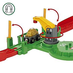 BRIO World 36010 Cargo Mountain Set | 49 Piece Wooden Train Set Toy for Kids Age 3 & Up | Dynamic Play Experience | FSC-Certified Materials | Great Addition to Existing Train Sets
