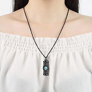 XIUDA Crystal Cremation Urn Necklace for Ashes Keepsake Cremation Jewelry for Human Ashes Stainless Steel Memorial Pendant with Flower