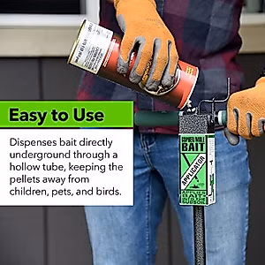 Yard Butler IGBA-1 Gopher Bait / Mole Bait Applicator - Vole Killer, Gopher Killer, & Mole Killer - Apply Poison Bait Pellets into a Pest Tunnel in Your Yard - Pest Control to Kill Moles and Gophers