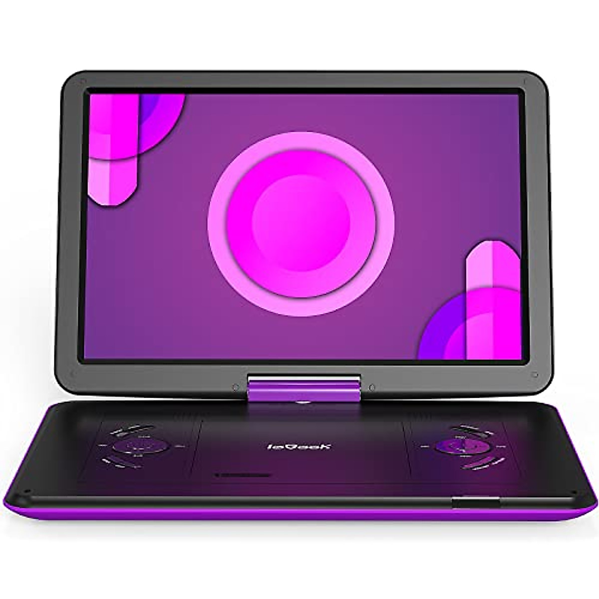 ieGeek 16.9'' Purple Portable DVD Player and 16.9'' Black Portable DVD Player