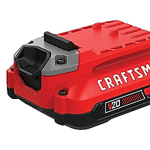 CRAFTSMAN V20 Battery & Charger Starter Kit, 2.0 Ah with V20 Angle Grinder, 4-1/2-Inch, Tool Only (CMCB202-2CK & CMCG450B)